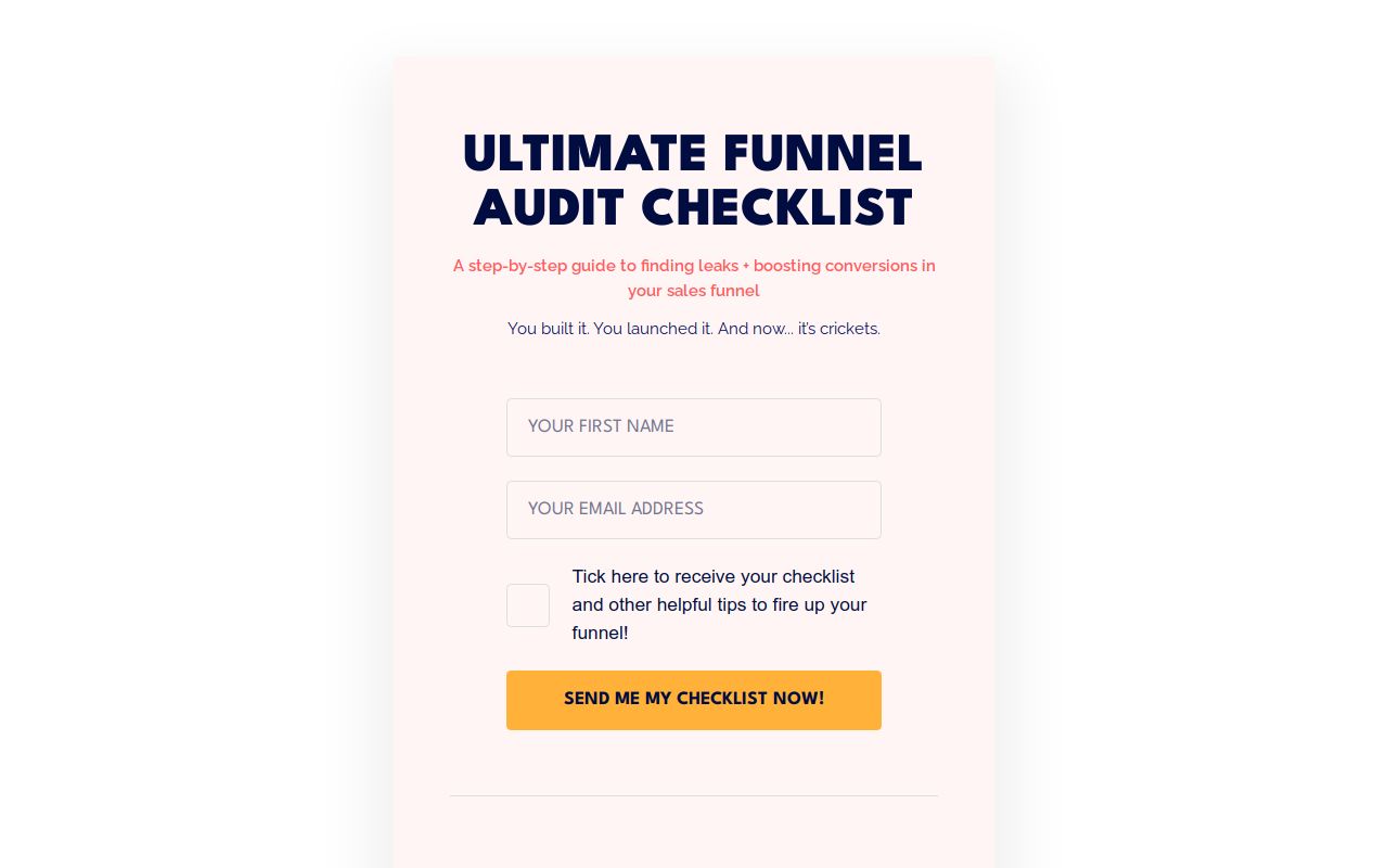 Ultimate-funnel-audit-checklist
